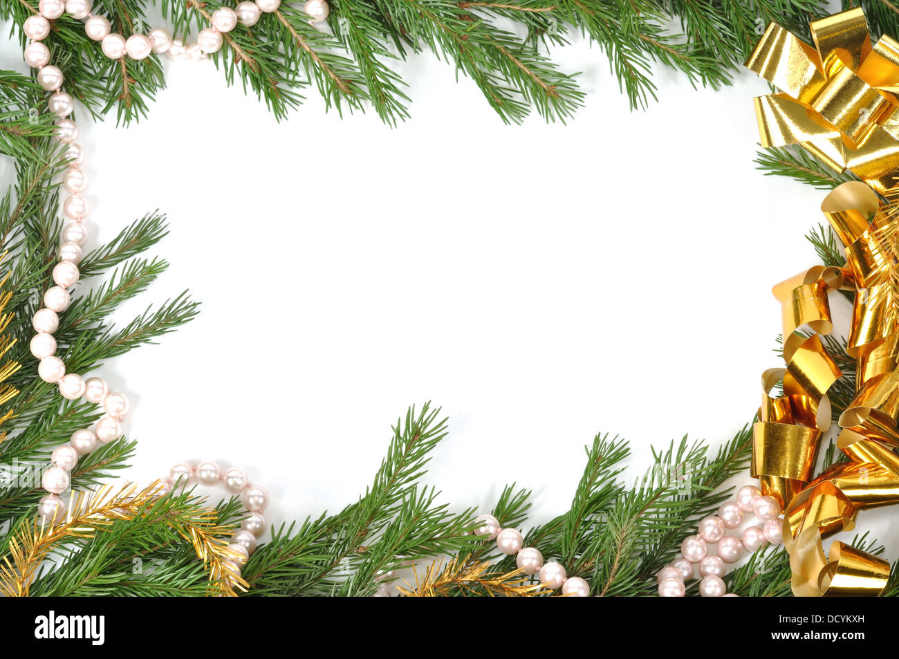 Christmas green border Stock Photo - Alamy