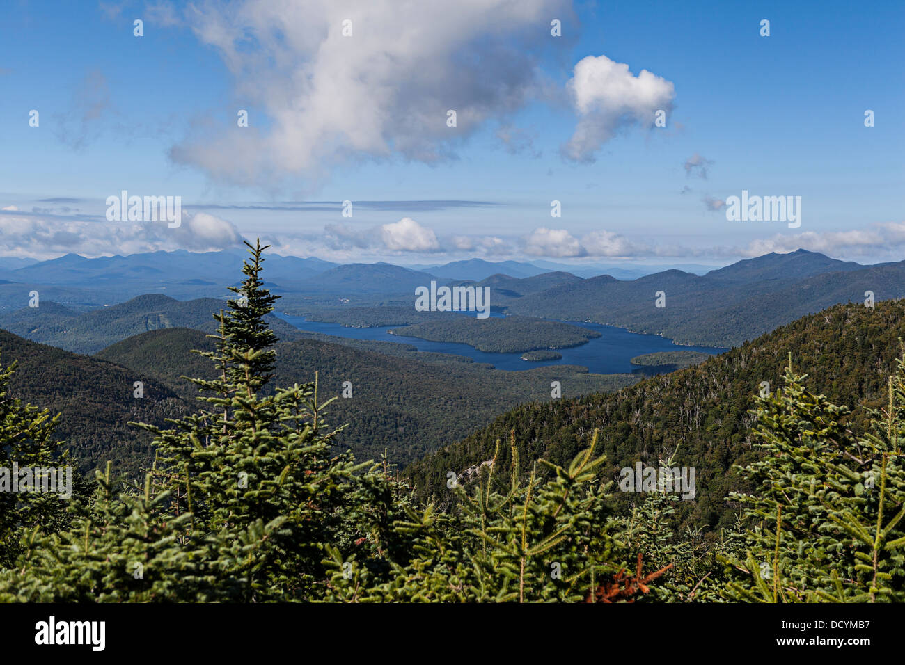 Lake Placid view from Whiteface mountain,Adirondacks Stock Photo - Alamy