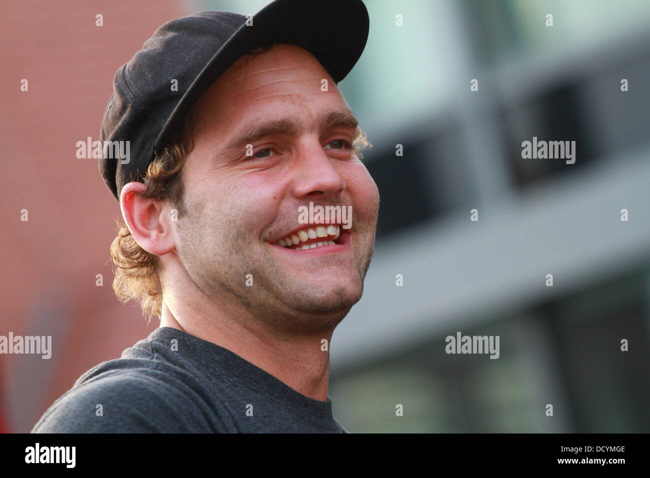 Singer of the band Bosse, Axel Bosse, is pictured in Halle/Saale ...