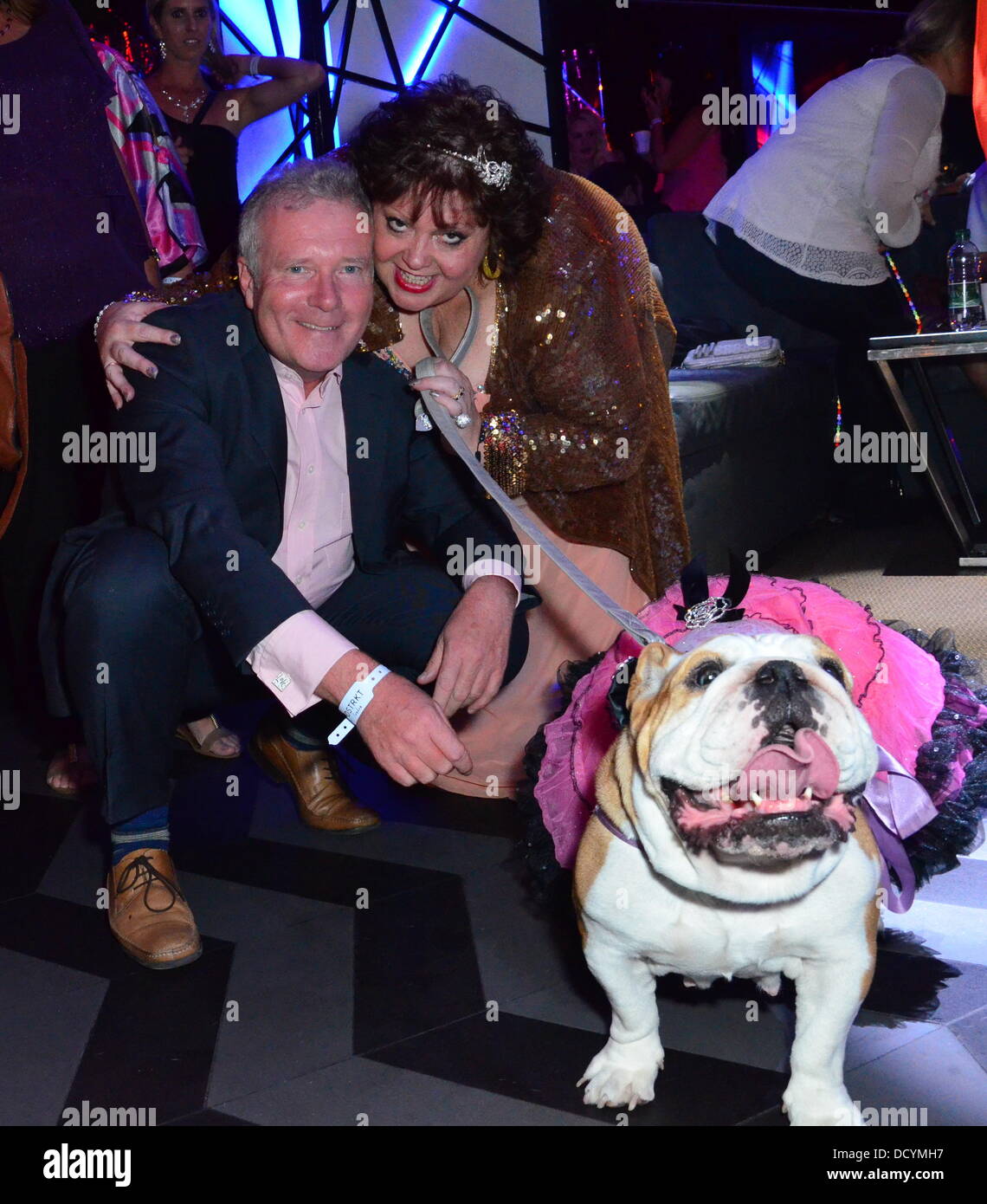 London, UK. 21st August 2013. Owner of MAVERICKBULLDOG Karen ...