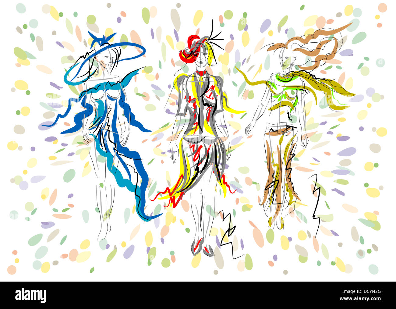 kaleidoscope of fashion. abstract models on the catwalk Stock Photo - Alamy