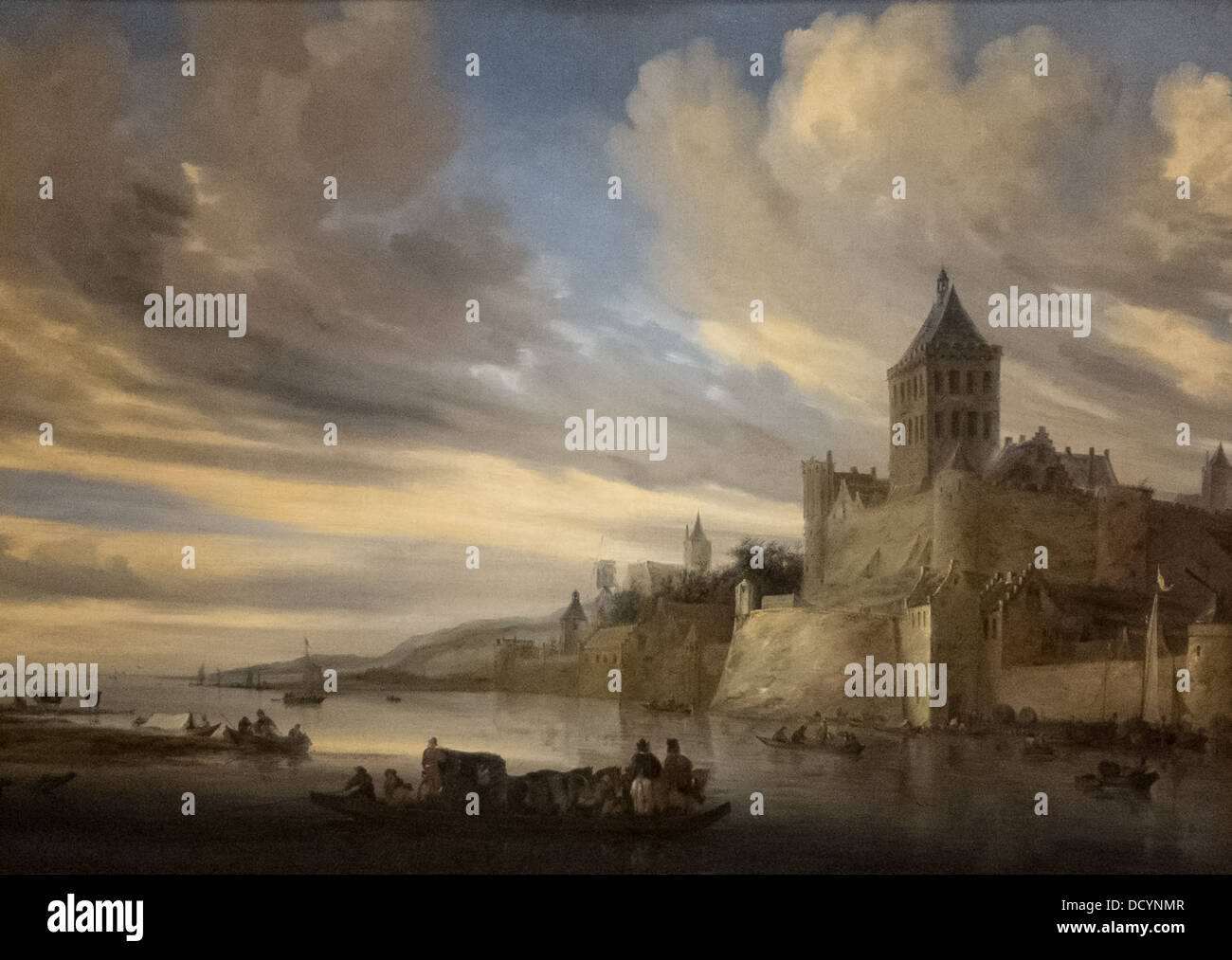 17th century - View of the river in Nijmegen with the Valkof - Salomon ...