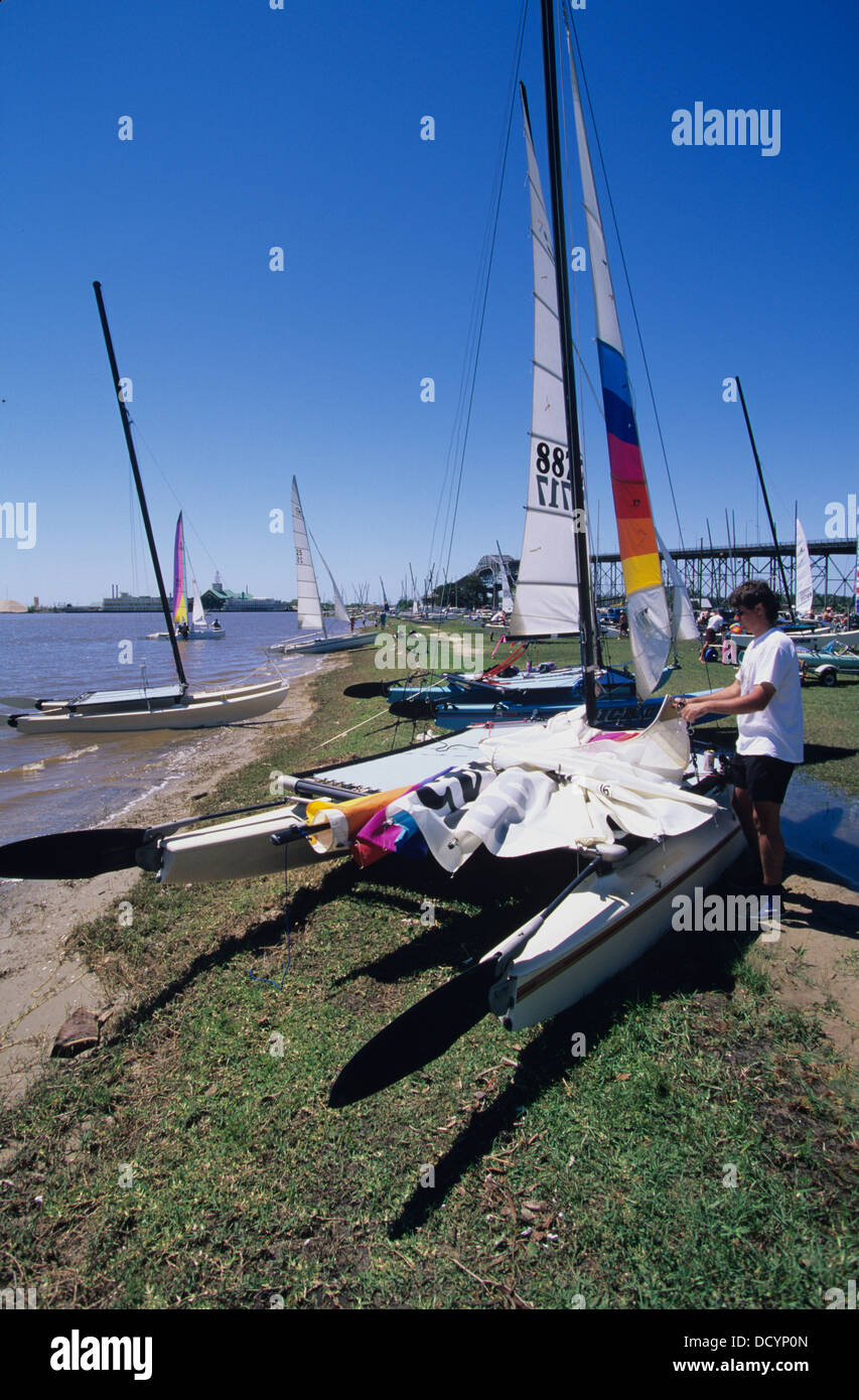 Recreational sailing at Lake Charles, Louisiana, USA Stock Photo - Alamy