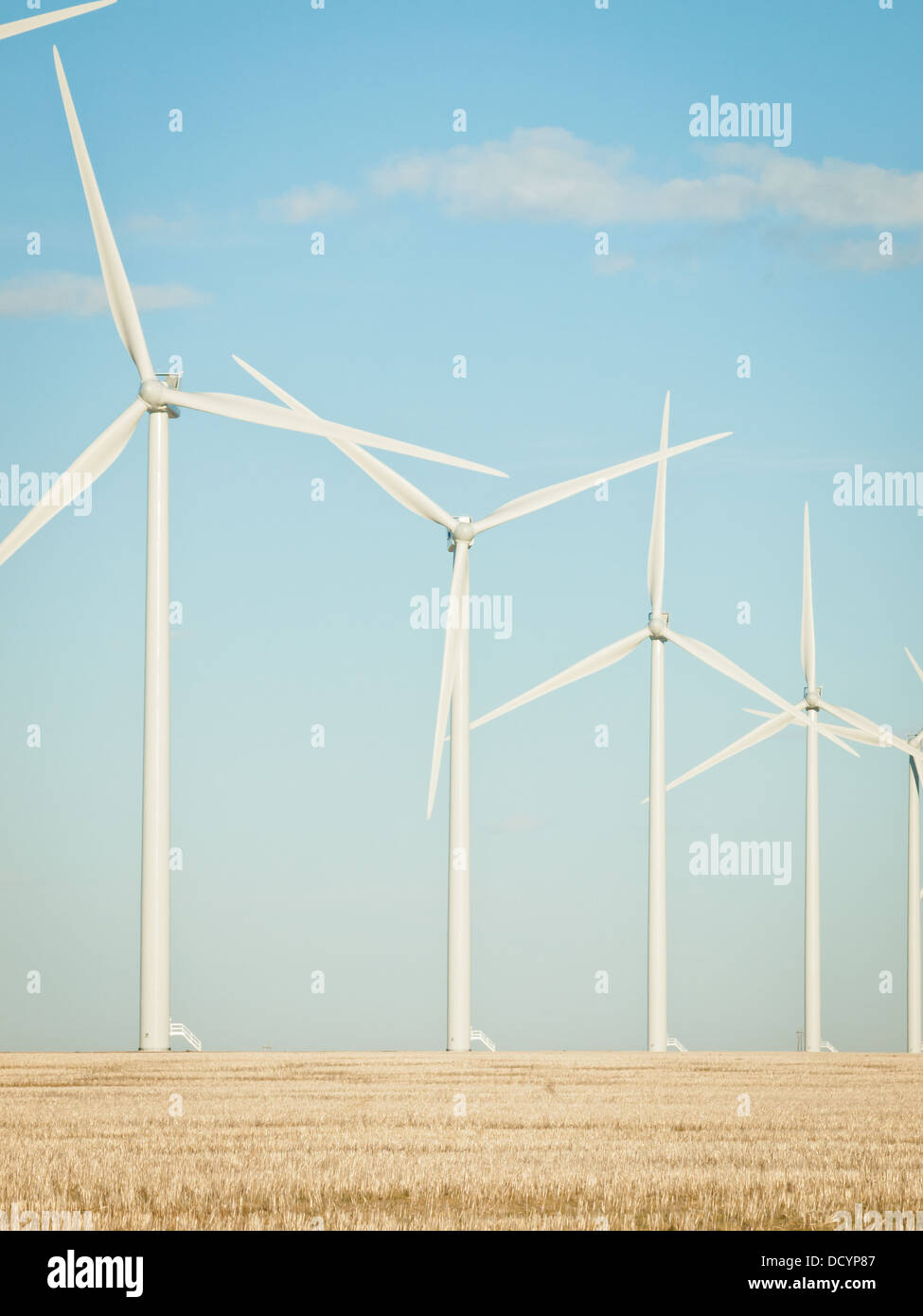 Wind turbines farm at sunset in Limon, Colorado Stock Photo - Alamy