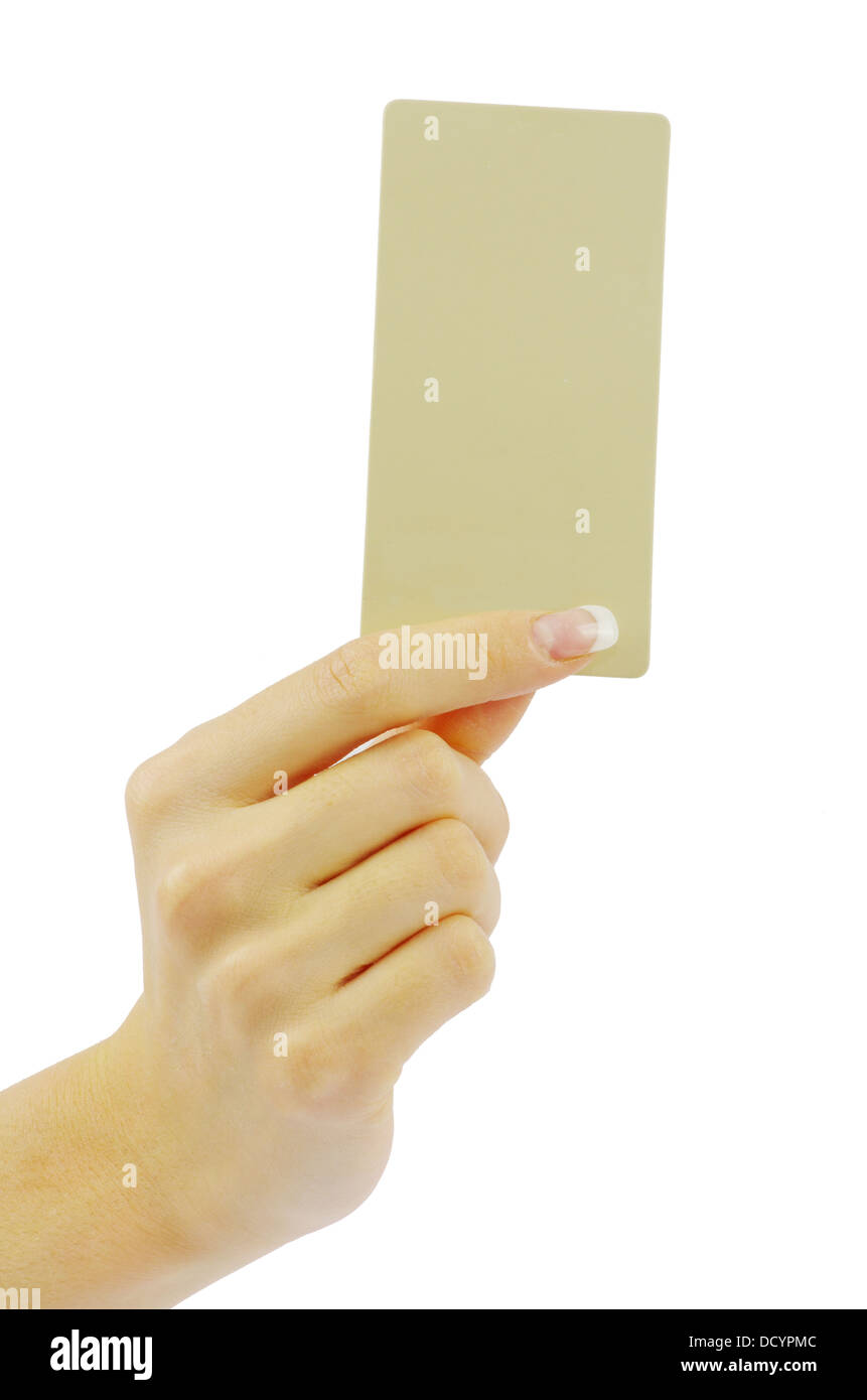 card blank in a hand Stock Photo - Alamy