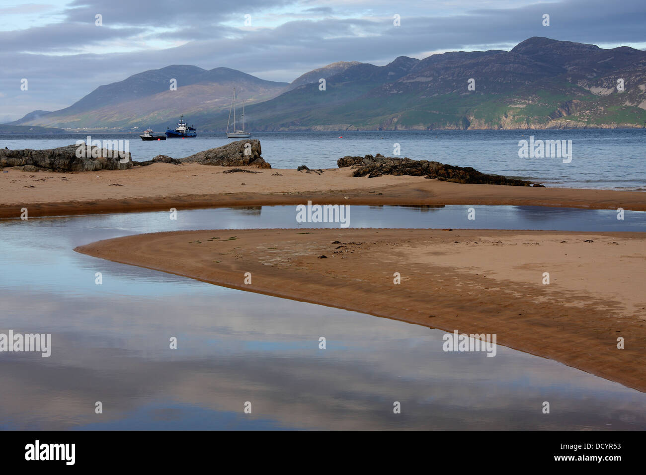Beach At Ballymastocker Bay; Knockalla Beach, Portsalon, County Donegal ...