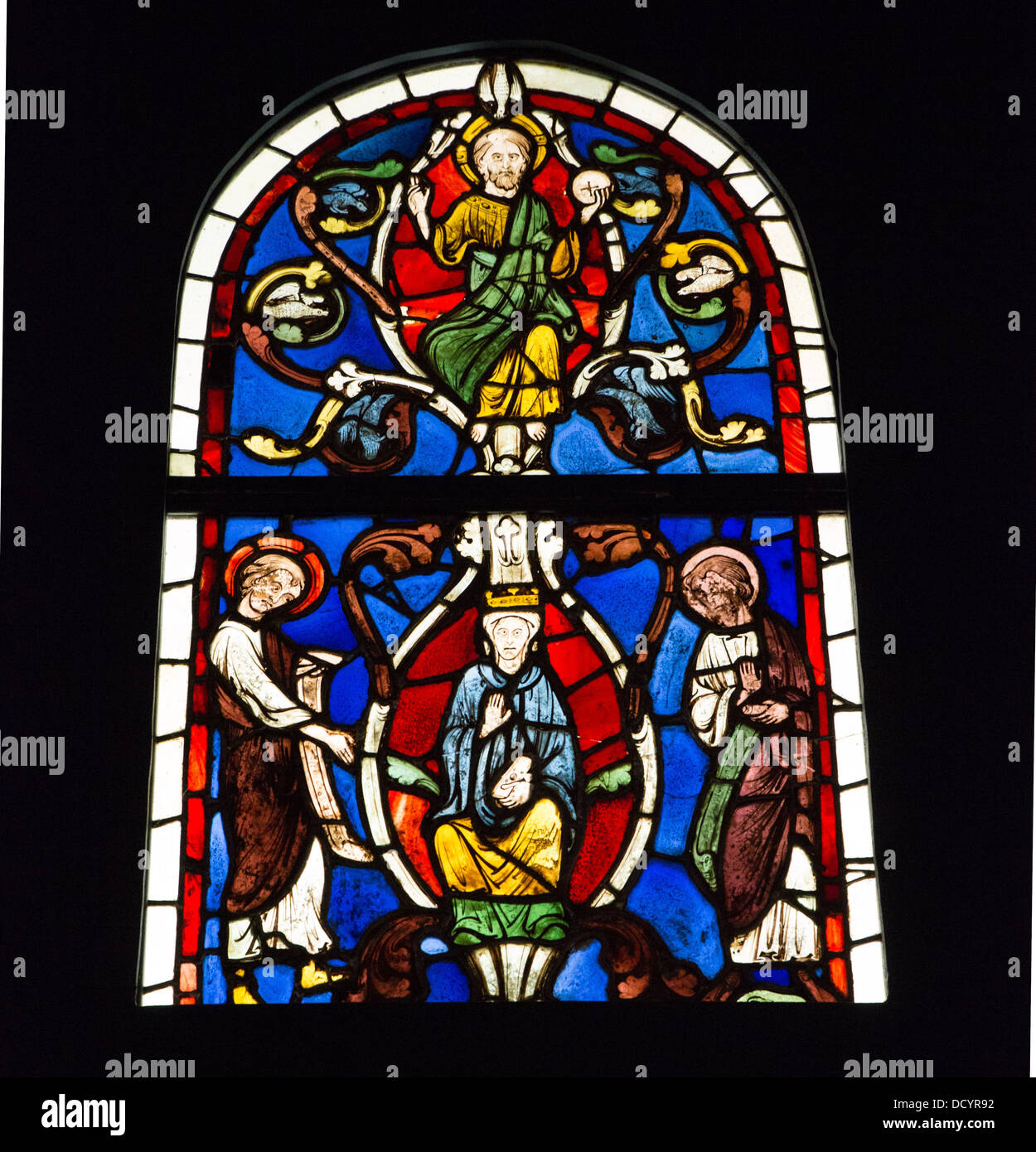 Medieval stained glass musician hi-res stock photography and images - Alamy