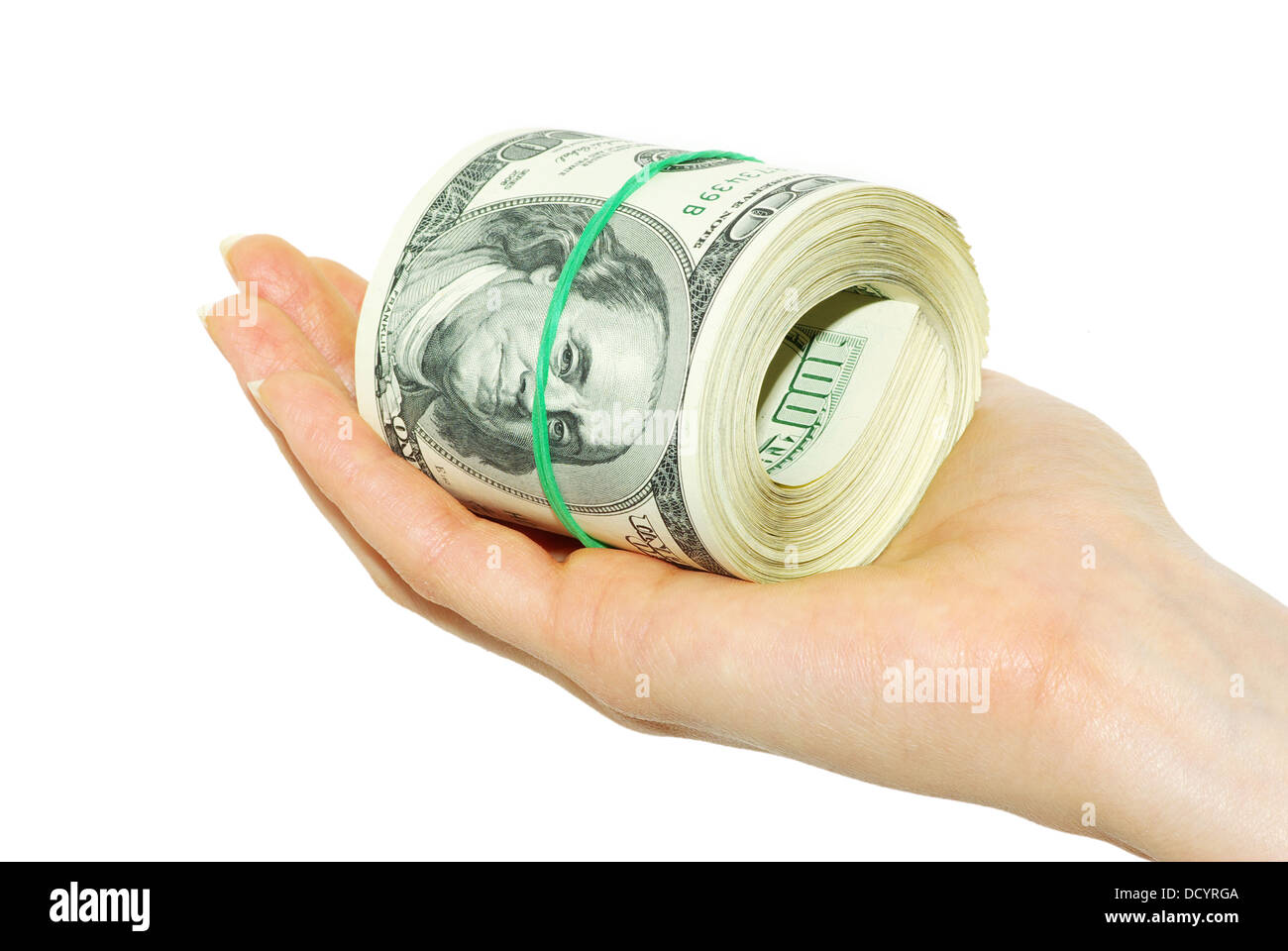 Hand with money Stock Photo - Alamy