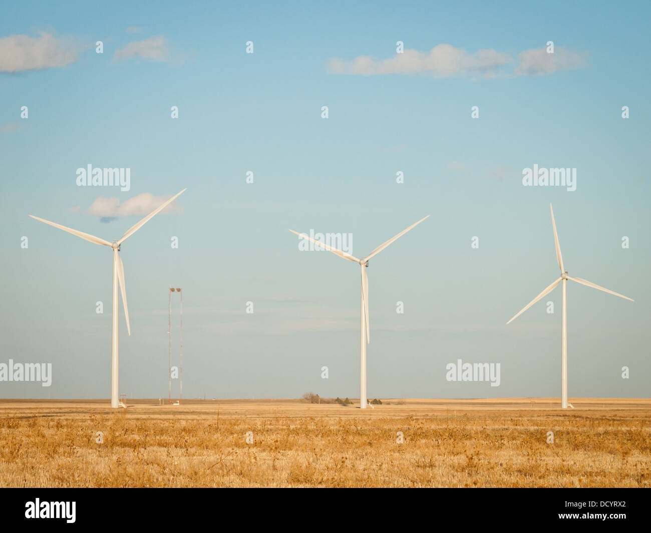 Wind turbines farm at sunset in Limon, Colorado Stock Photo - Alamy
