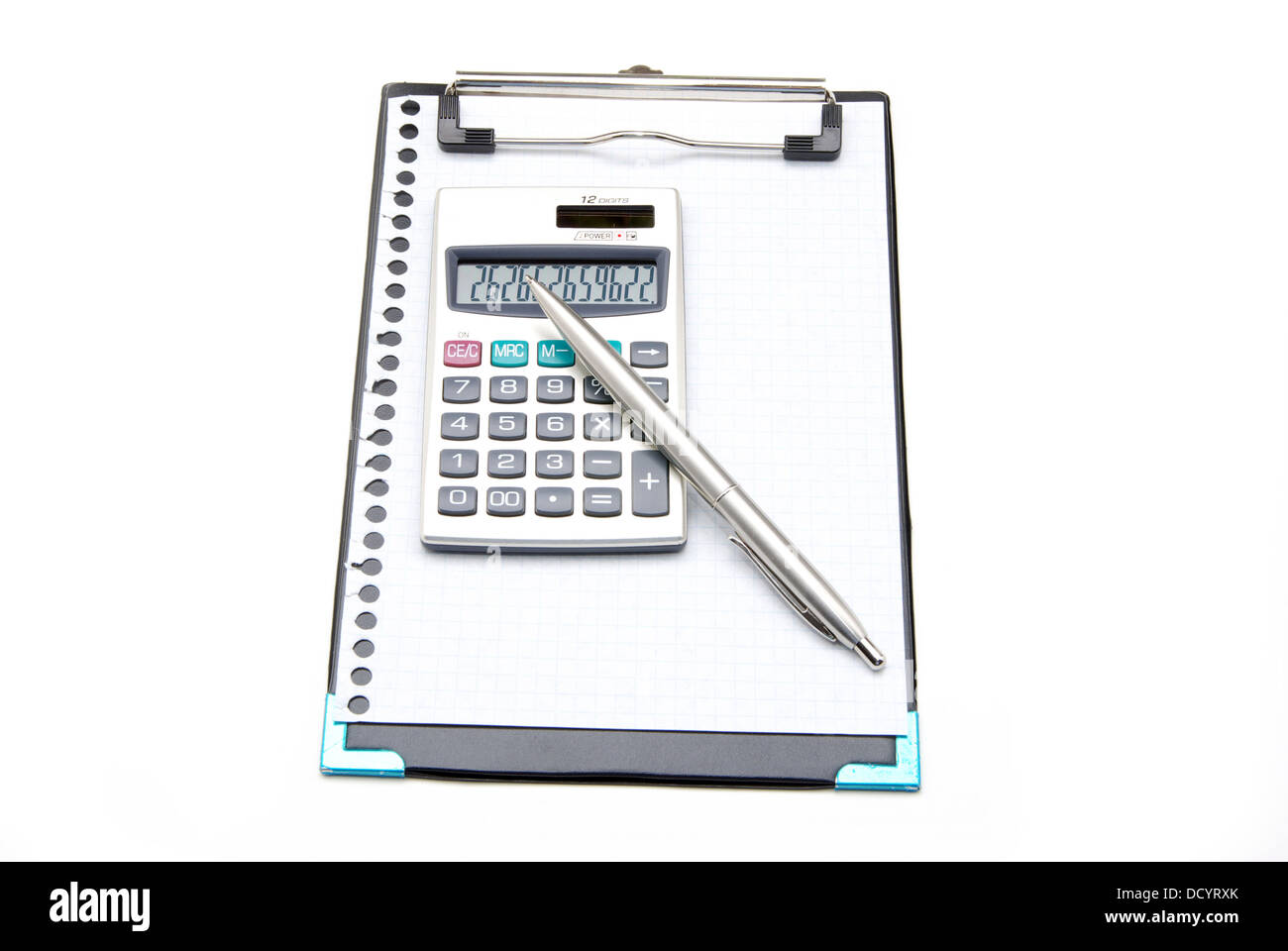 pen and calculator Stock Photo - Alamy