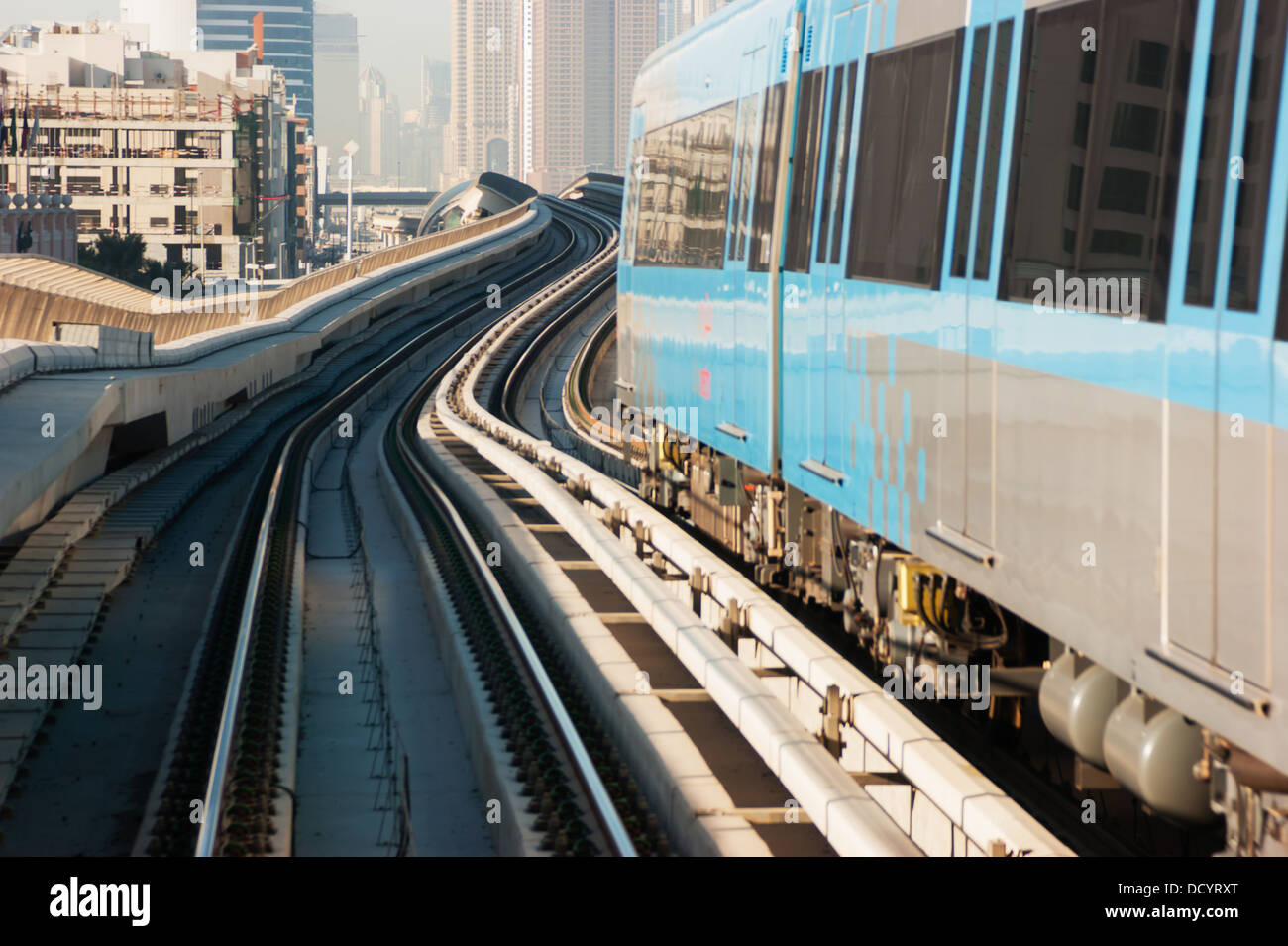 Futuristic building of dubai metro station and highway in dubai hi-res ...