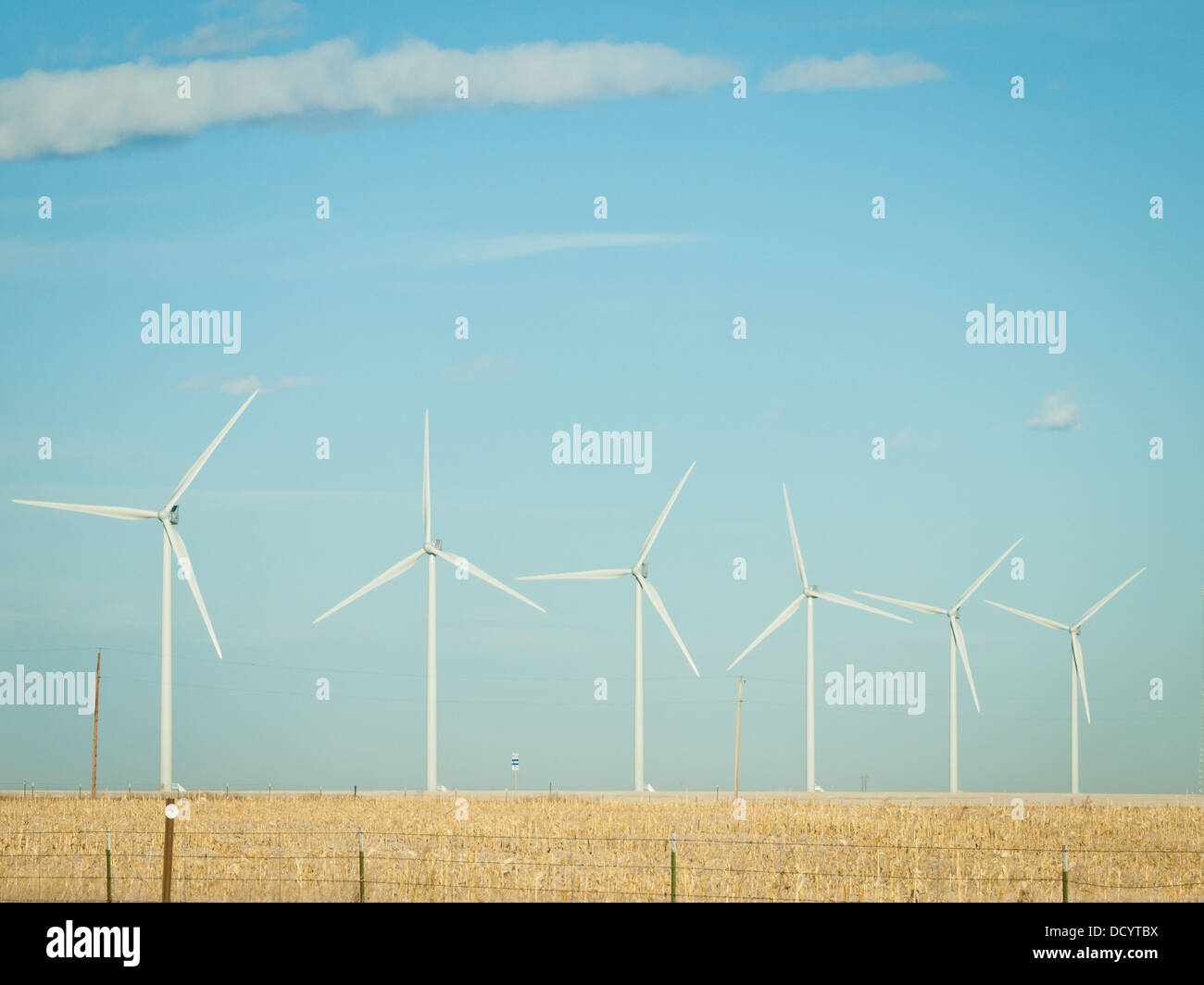 Wind turbines farm at sunset in Limon, Colorado Stock Photo - Alamy