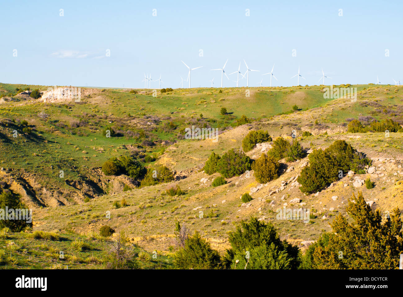 Wind turbines farm in Limon, Colorado Stock Photo - Alamy