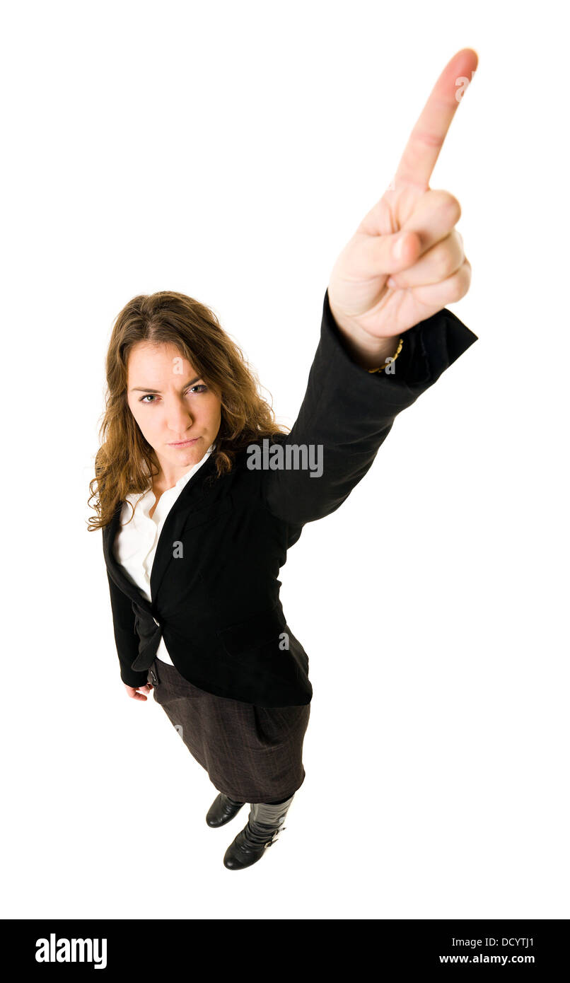 Beautiful woman pointing eye Cut Out Stock Images & Pictures - Alamy