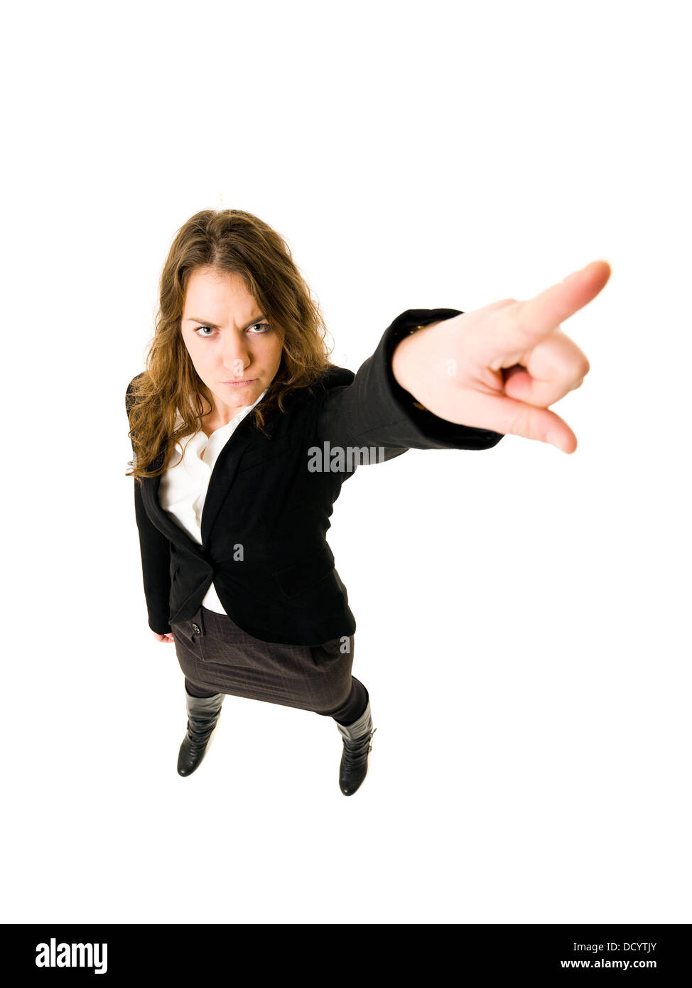Beautiful woman pointing eye Cut Out Stock Images & Pictures - Alamy