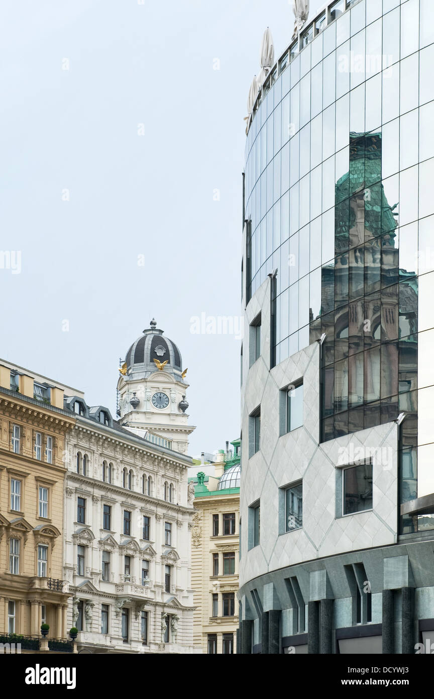 reflection of old buildings in Vienna Stock Photo - Alamy