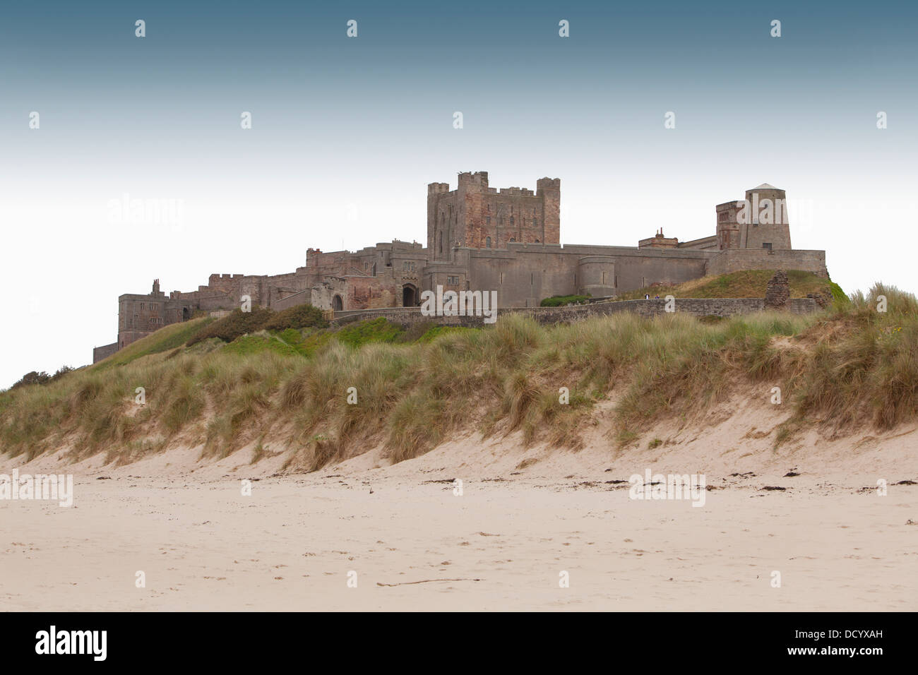 The Bamburgh Castle On The Beach Near Berwick-Upon-Tweed; England ...