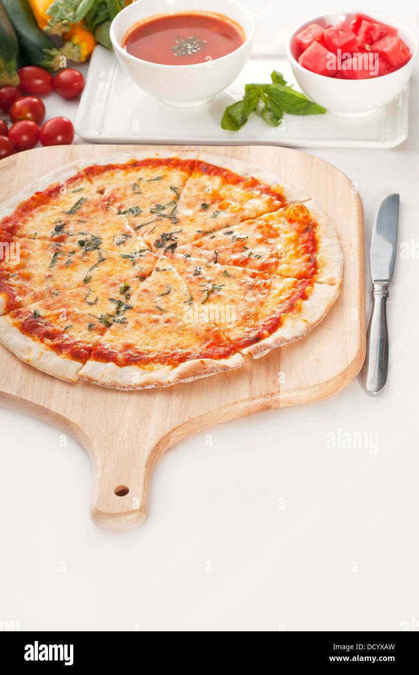 Italian original thin crust pizza Stock Photo - Alamy