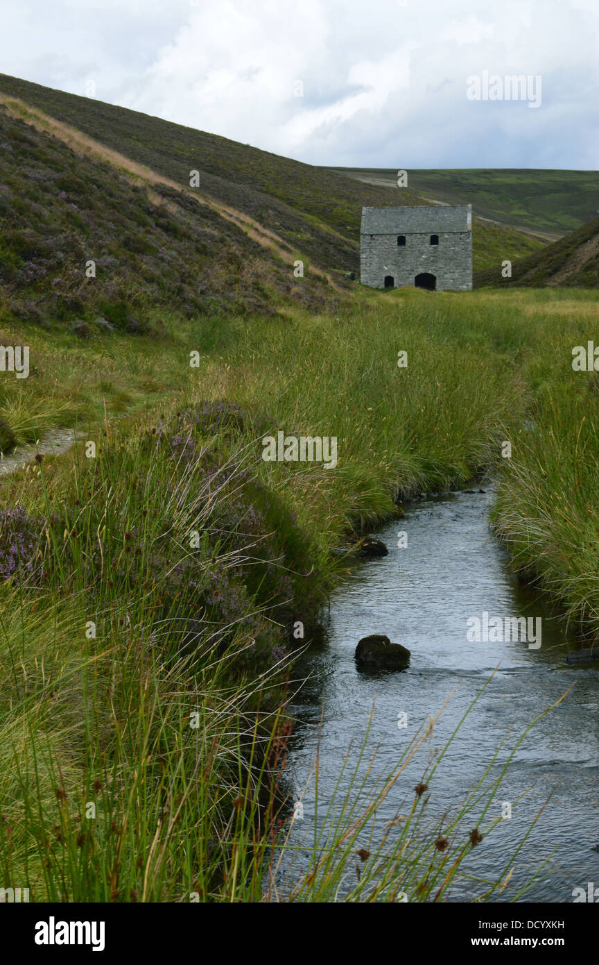Footpath & burn coming from the disused iron mine at the Lecht at the ...