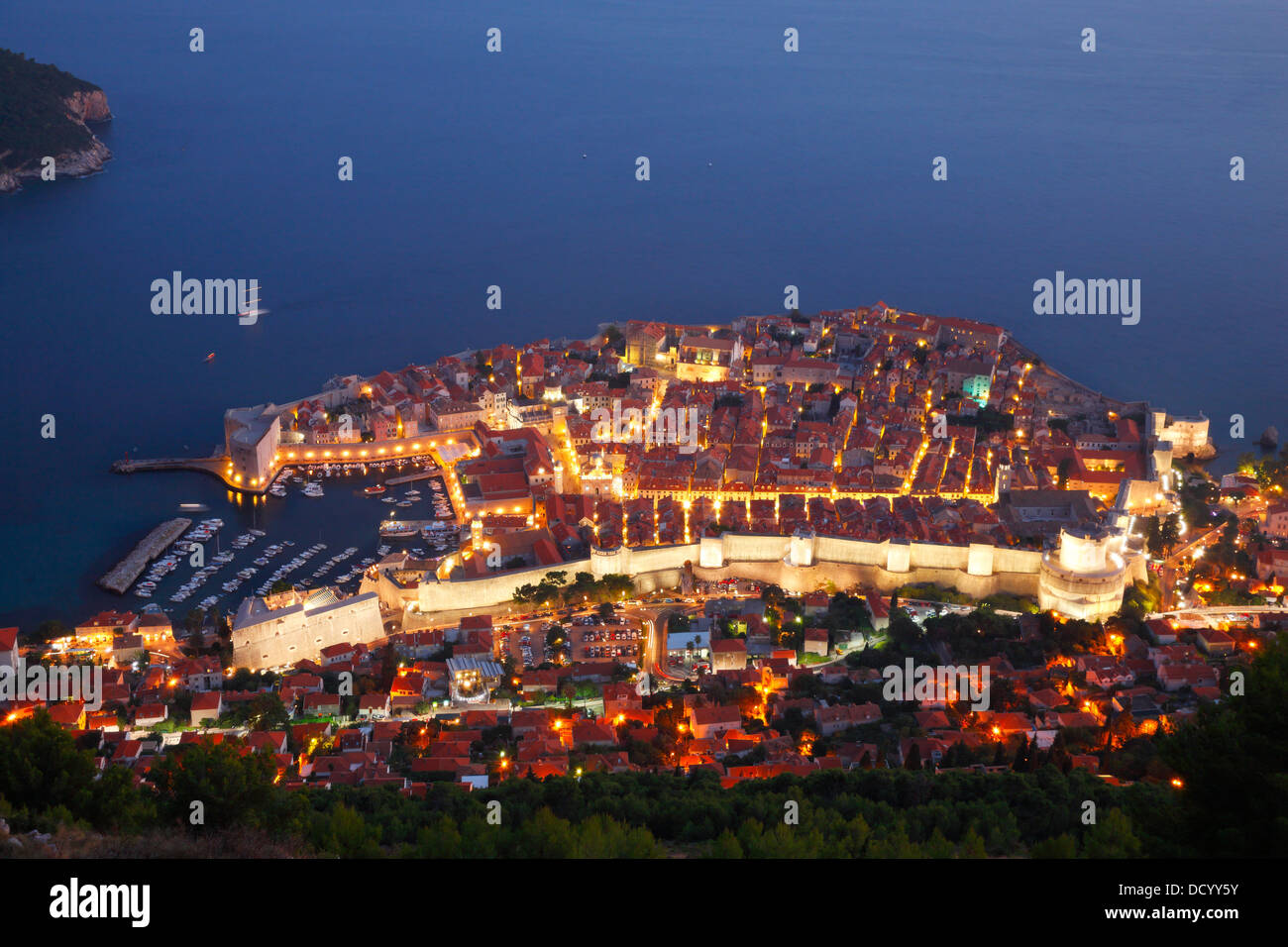 Dubrovnik. View from top of the hill Srd Stock Photo - Alamy