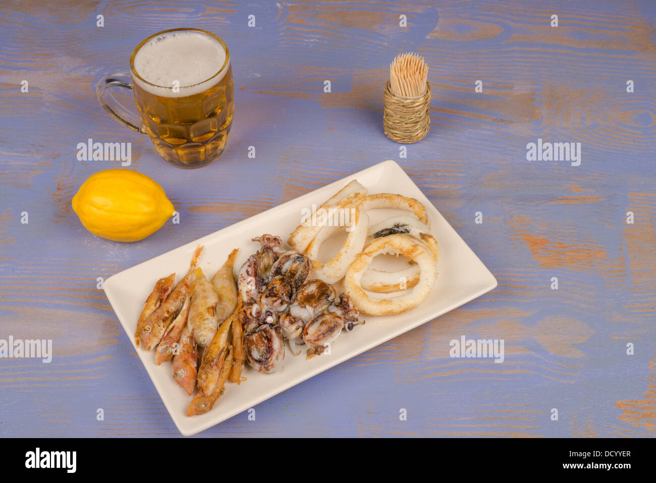 Assorted tapas with fish hi-res stock photography and images - Alamy