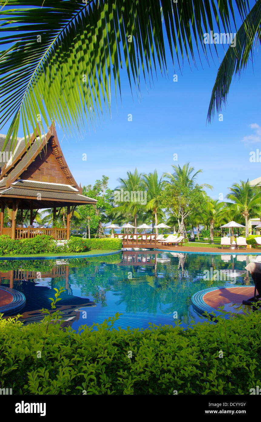 pool with coconut tree Stock Photo - Alamy