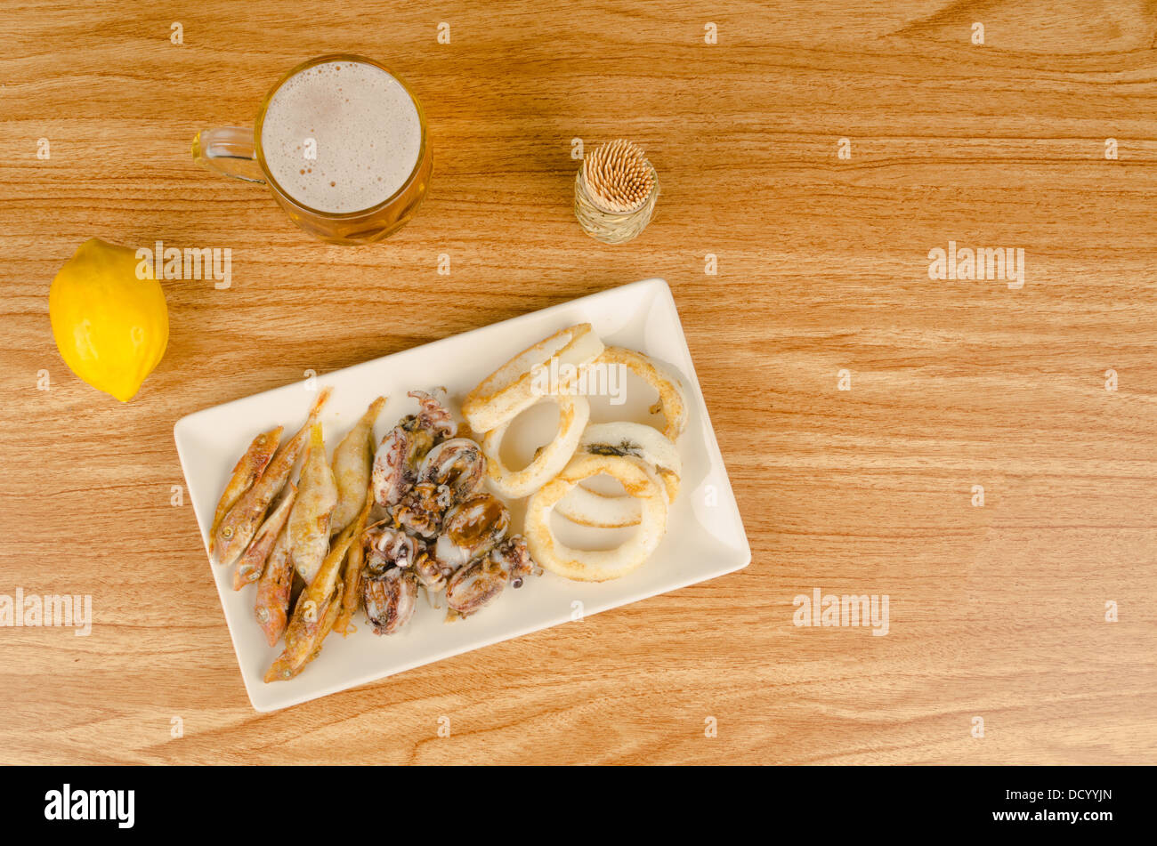 High angle view of a traditional fish tapa Stock Photo - Alamy