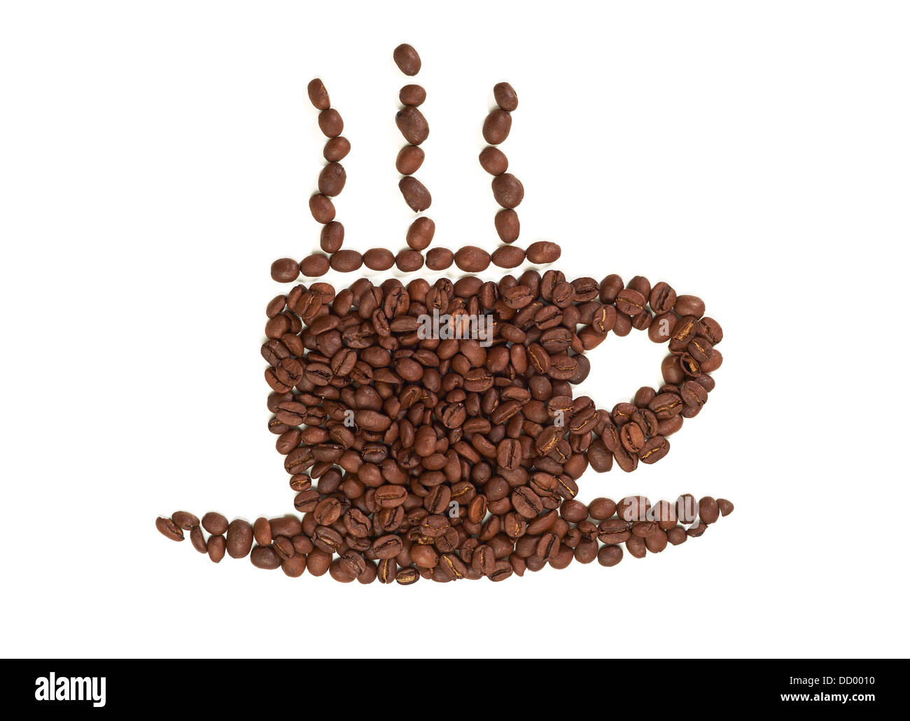 Cup coffee made beans Cut Out Stock Images & Pictures - Alamy