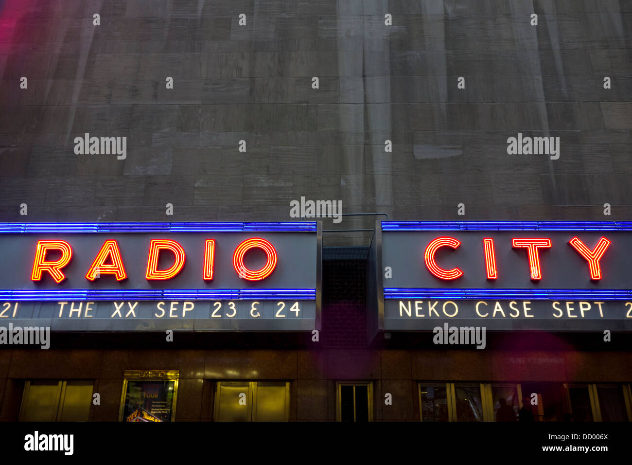 Radio city music hall neon sign Stock Photo - Alamy