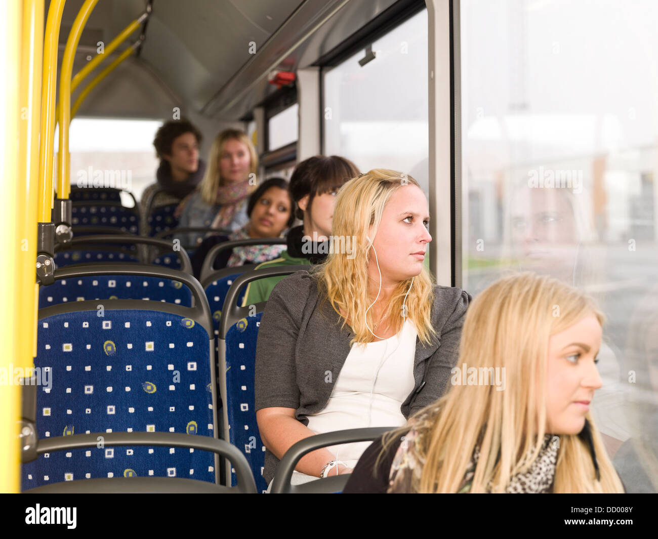 Women on the bus Stock Photo - Alamy