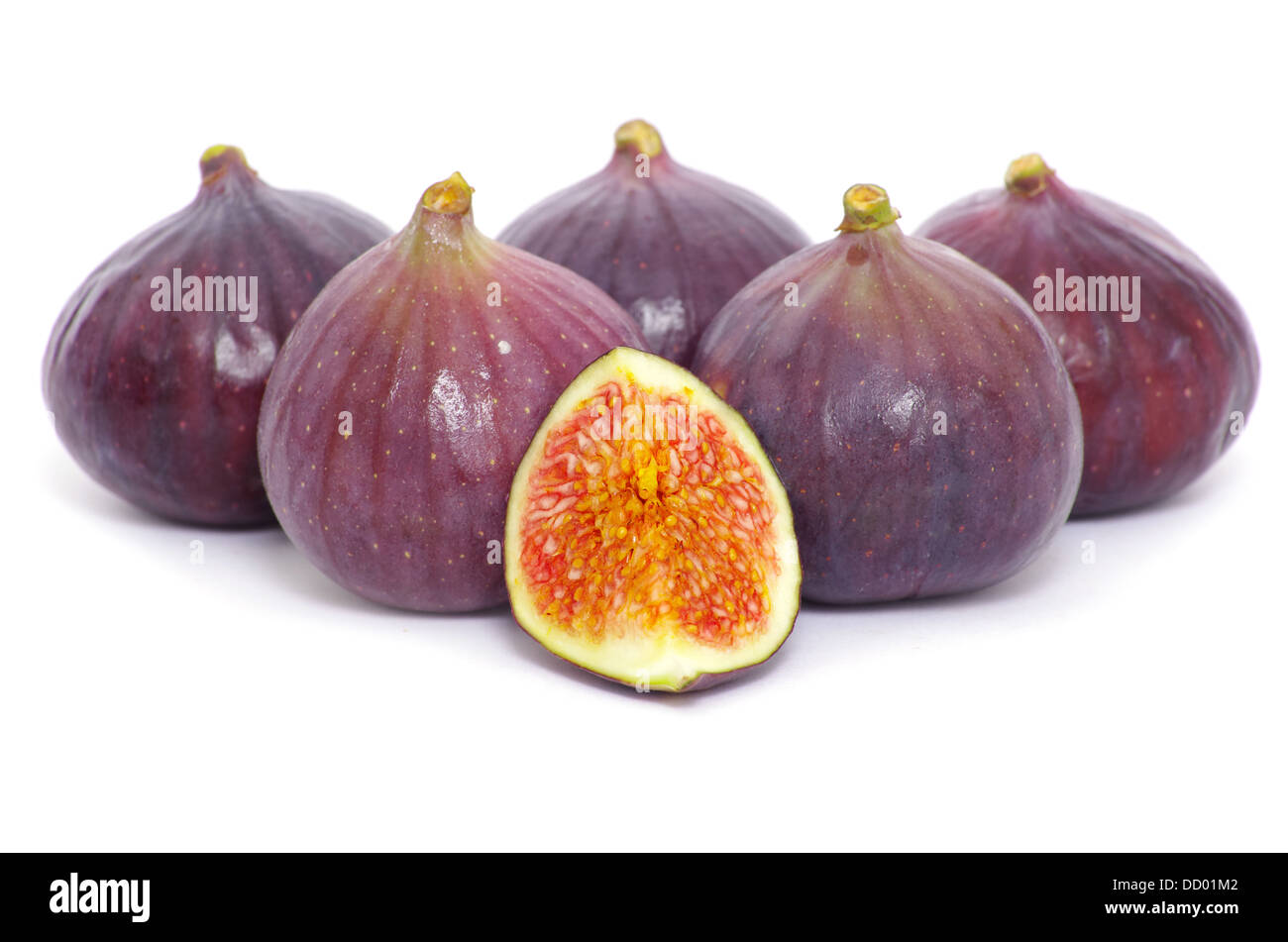 Ripe fresh green figs Cut Out Stock Images & Pictures - Alamy