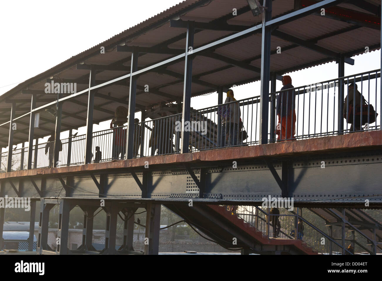 Indian train foot over bridge hi-res stock photography and images - Alamy
