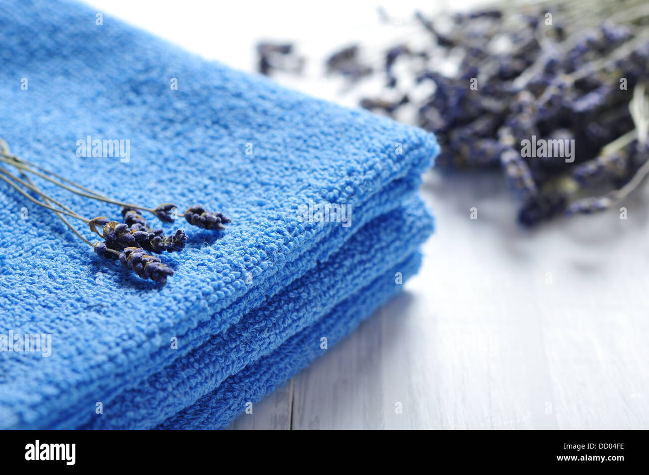 Spa treatment blue flowers hi-res stock photography and images - Alamy