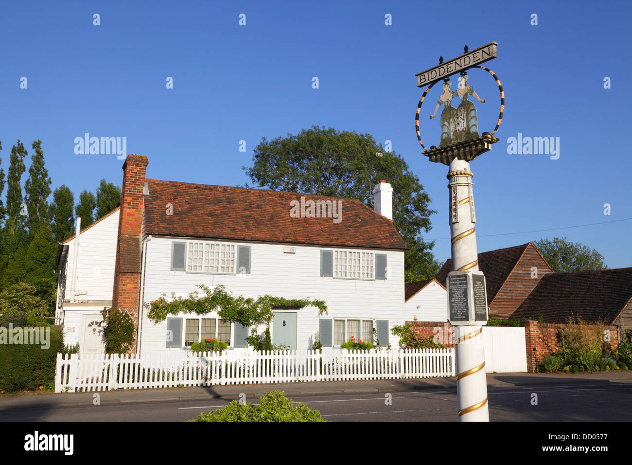 Biddenden maids village sign Kent England Britain UK Stock Photo - Alamy