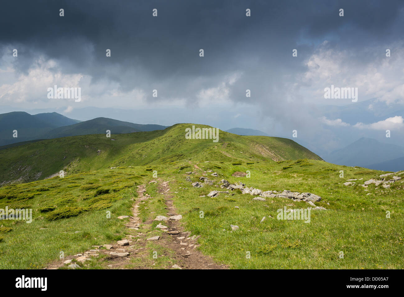 Summer panorama of Montenegrin mountain range Stock Photo - Alamy