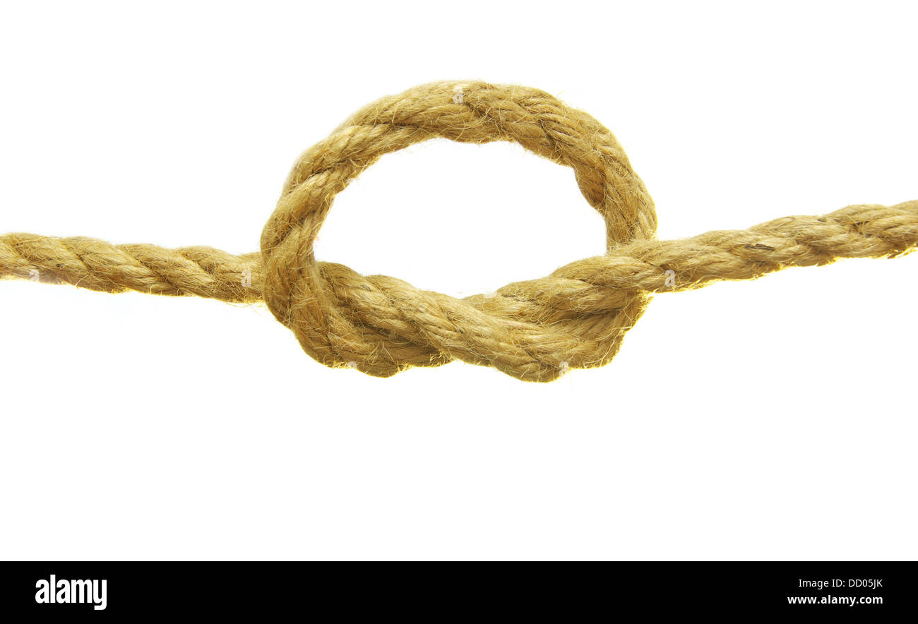 rope with a knot Stock Photo - Alamy