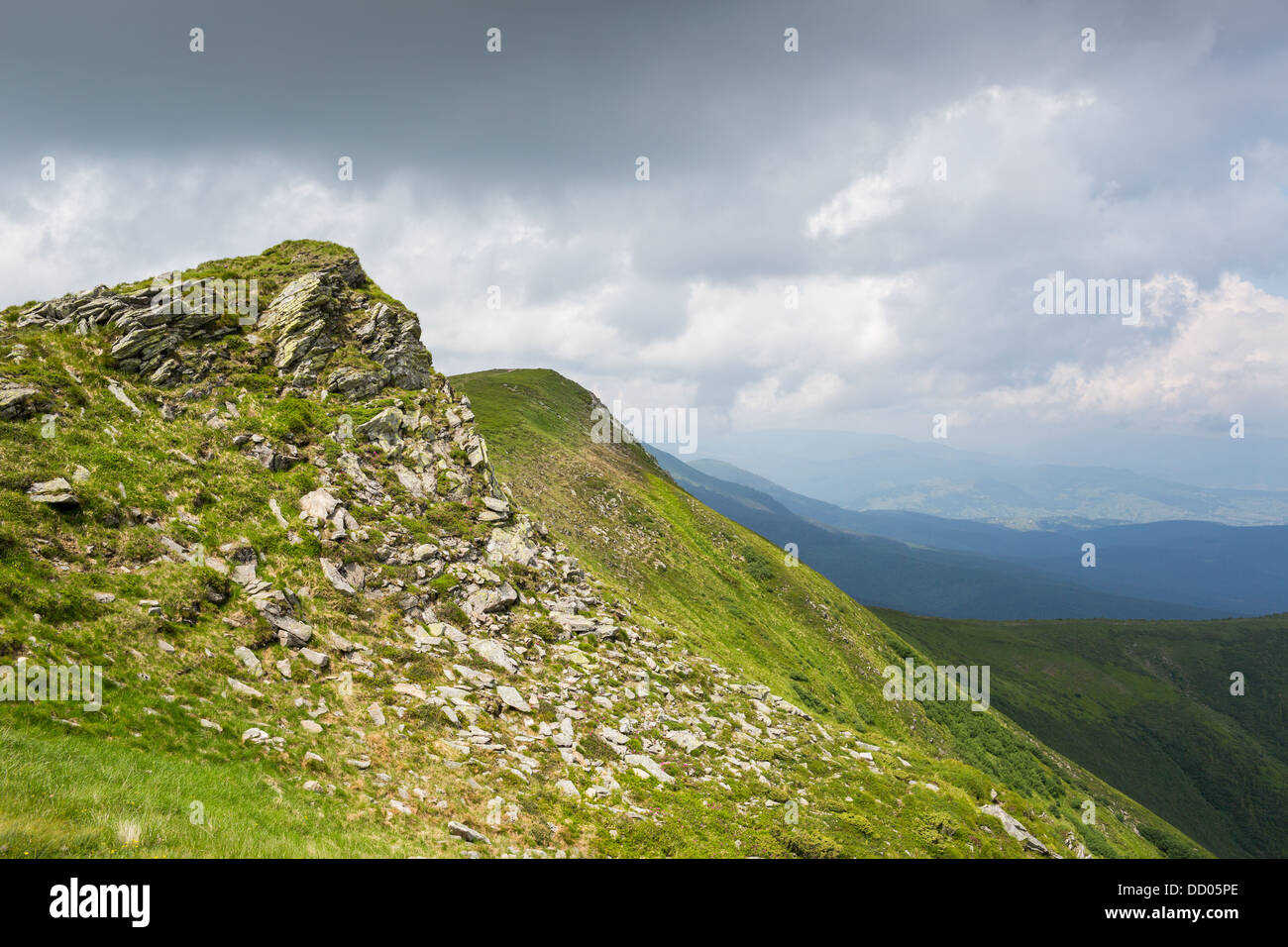 Summer panorama of Montenegrin mountain range Stock Photo - Alamy
