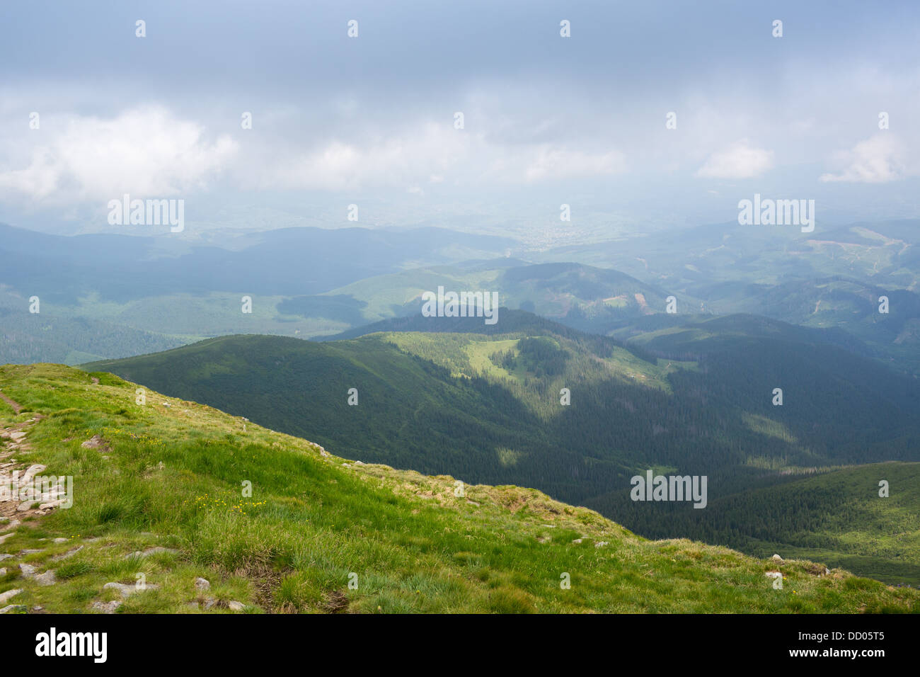 Summer panorama of Montenegrin mountain range Stock Photo - Alamy