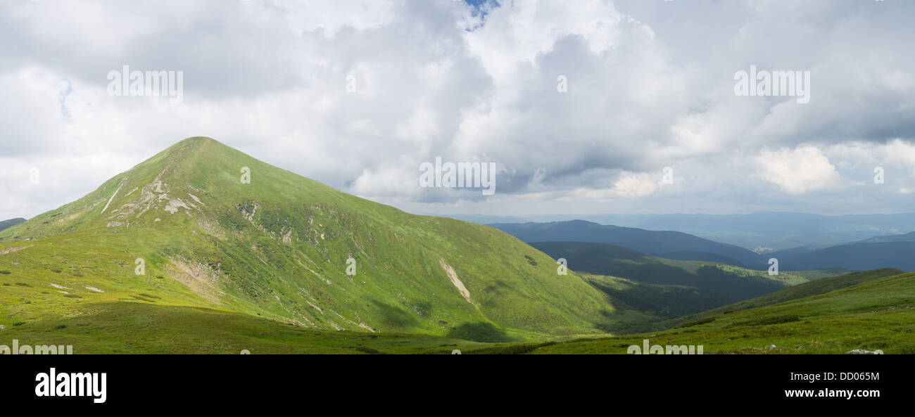 Summer panorama of Montenegrin mountain range Stock Photo - Alamy