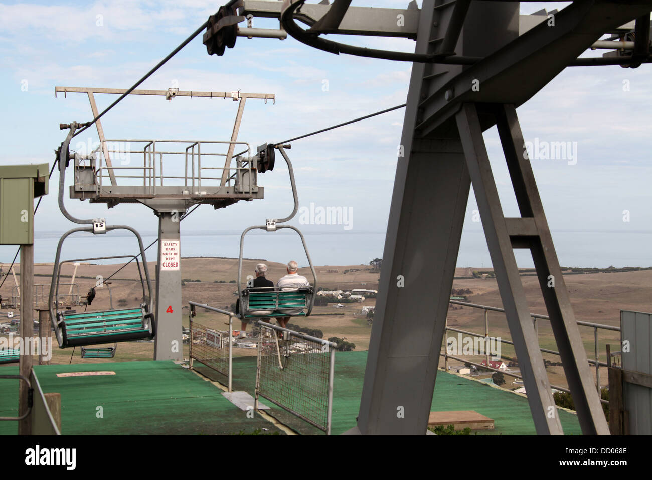 Chairlift to the top of The Nut at Stanley in Tasmania Stock Photo - Alamy