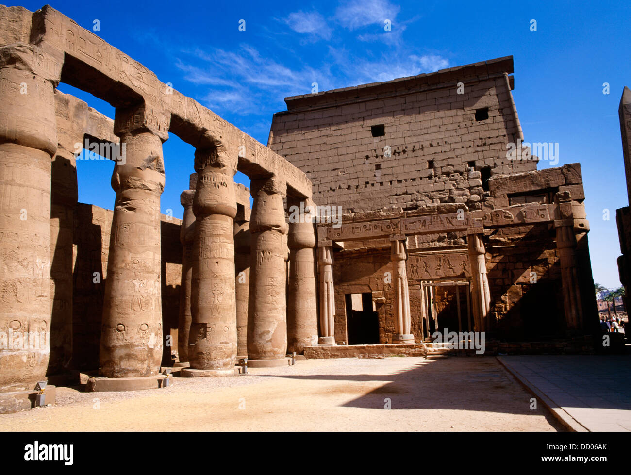 Luxor Egypt Luxor Temple Courtyard Of Ramses II Stock Photo - Alamy