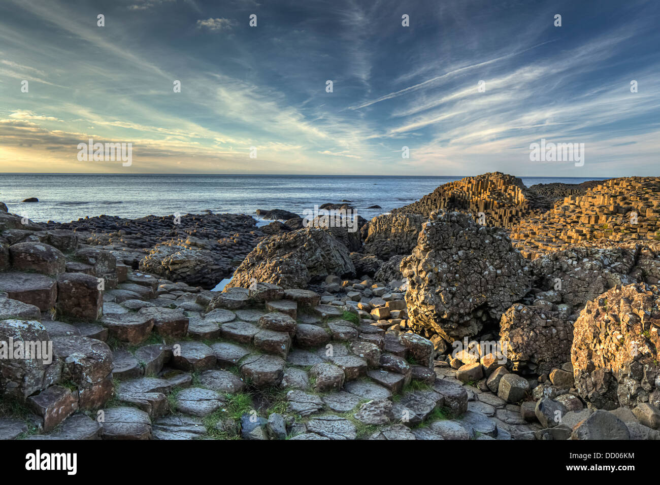 Basalt Columns Of The Giant's Causeway; County Antrim Northern Ireland ...