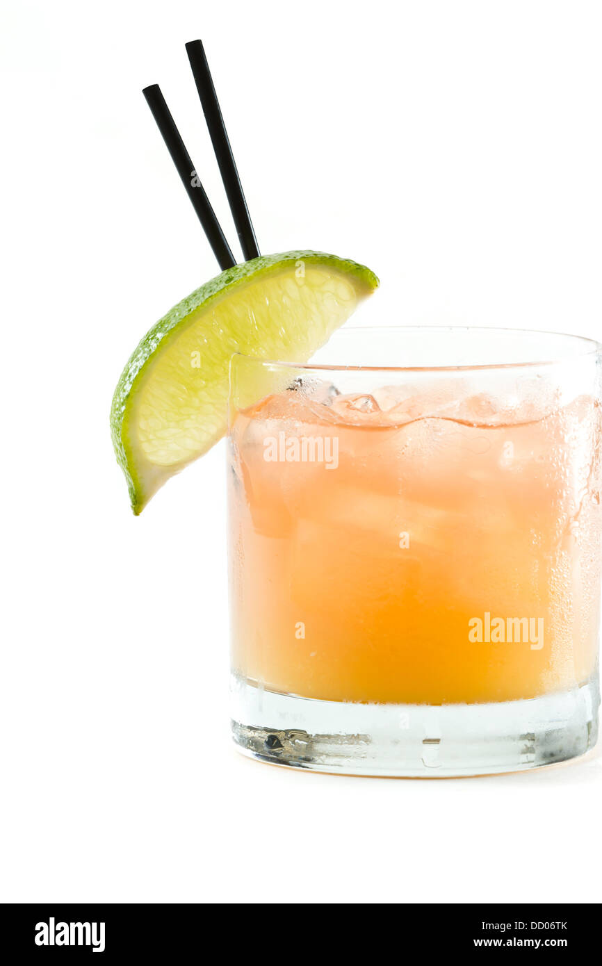 classic cocktail, madras, vodka cranberry and orange juice isolated on ...