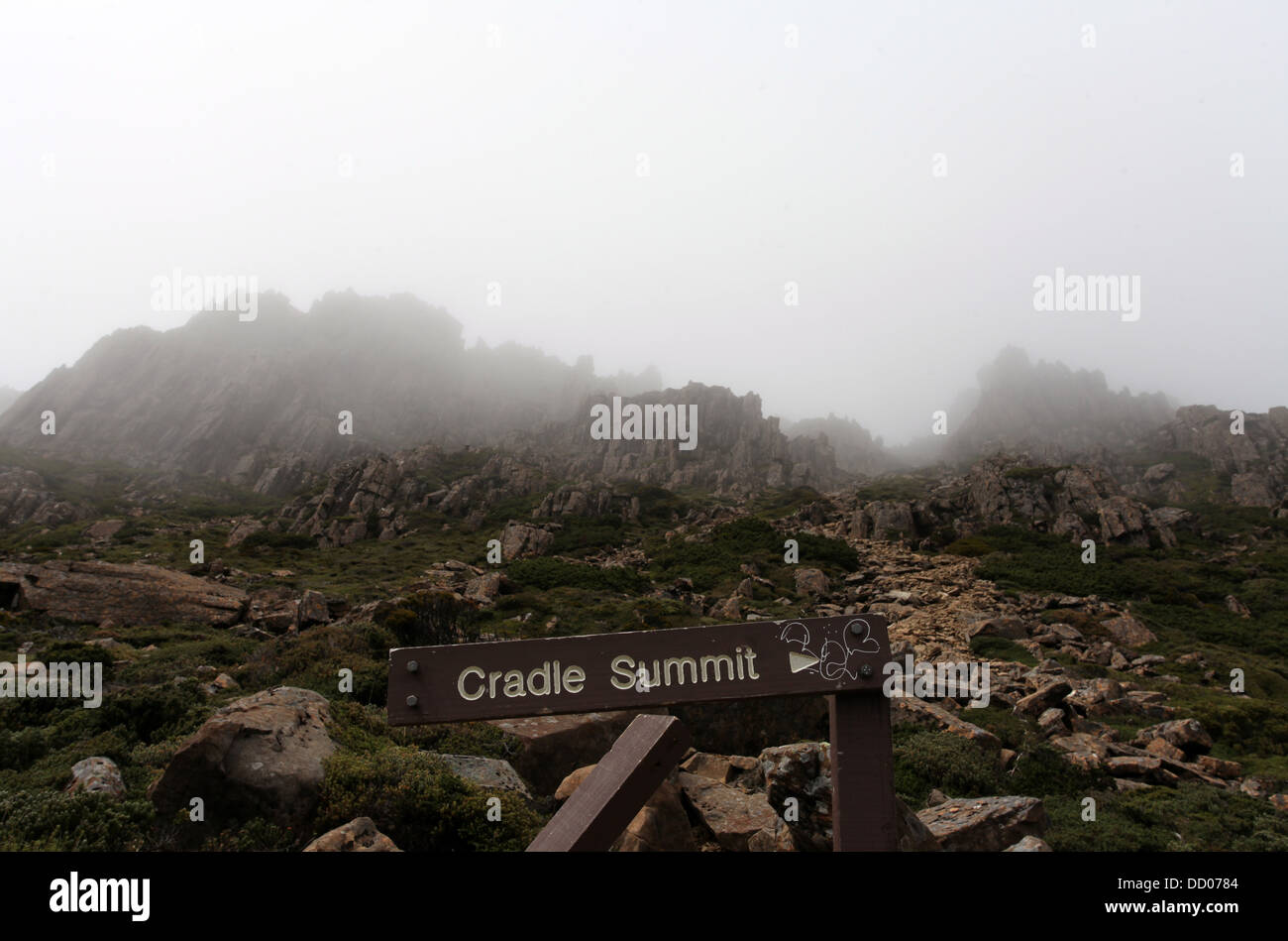 Cradle Mountain in Tasmania from the summit path Stock Photo - Alamy