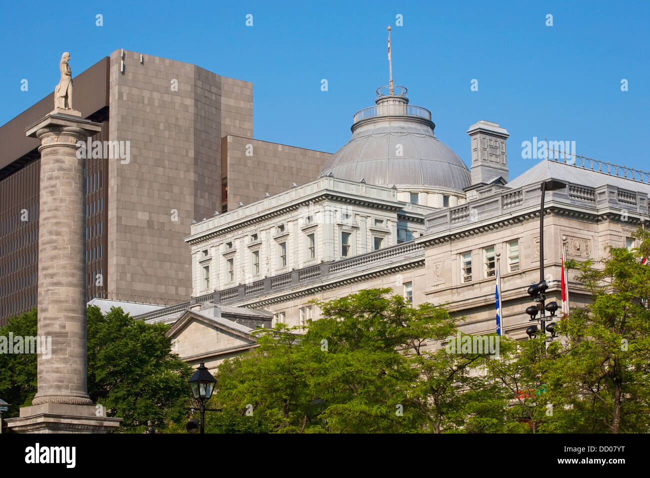 Old Courthouse Building And Lord Nelson Monument; Montreal, Quebec ...