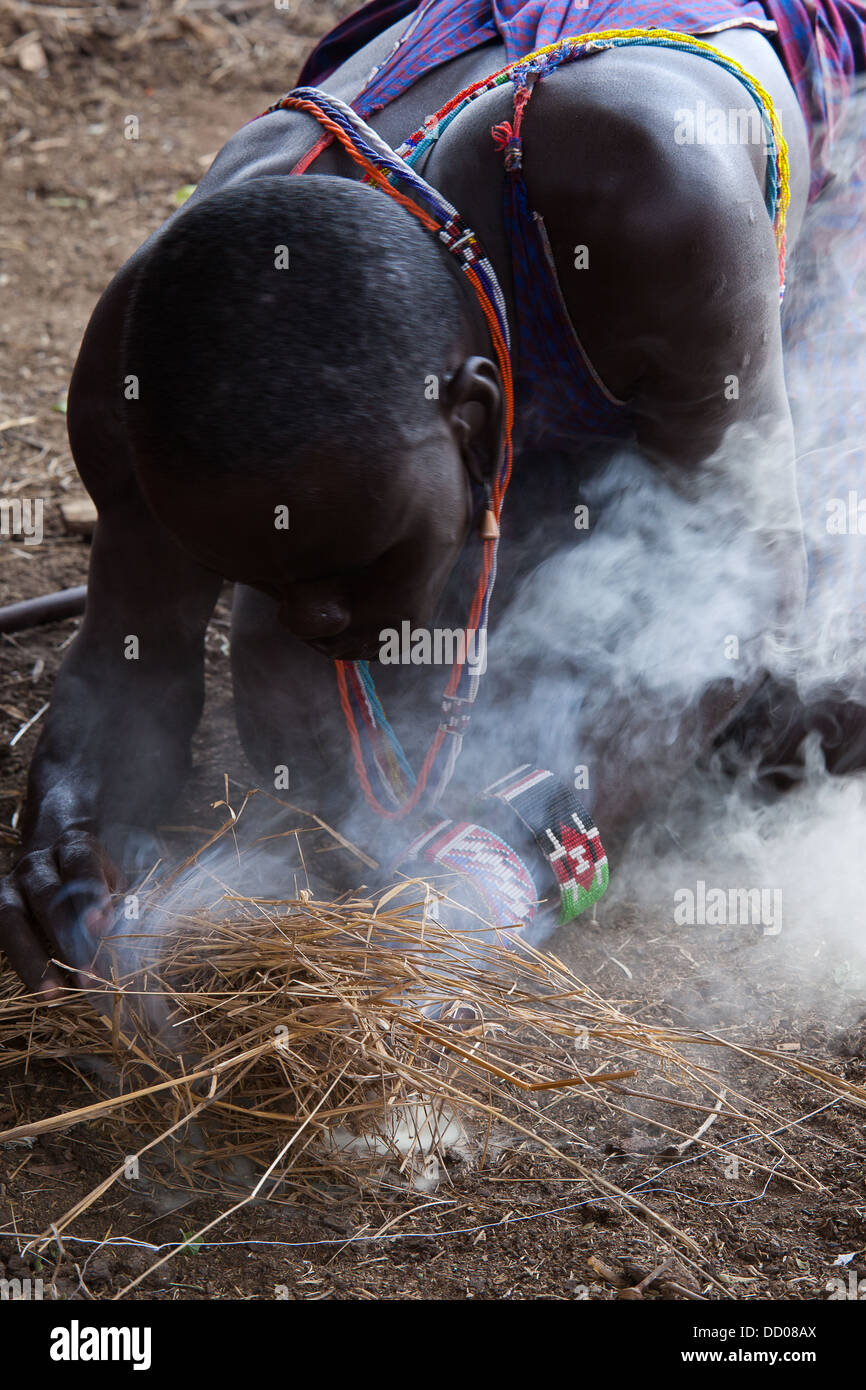 Maasai fire hi-res stock photography and images - Alamy