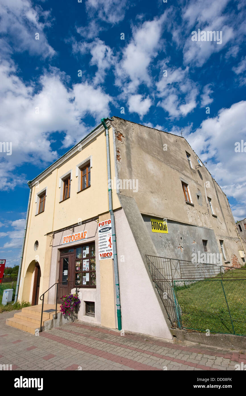 An old house for living and business in Sieniawa, a town in south ...