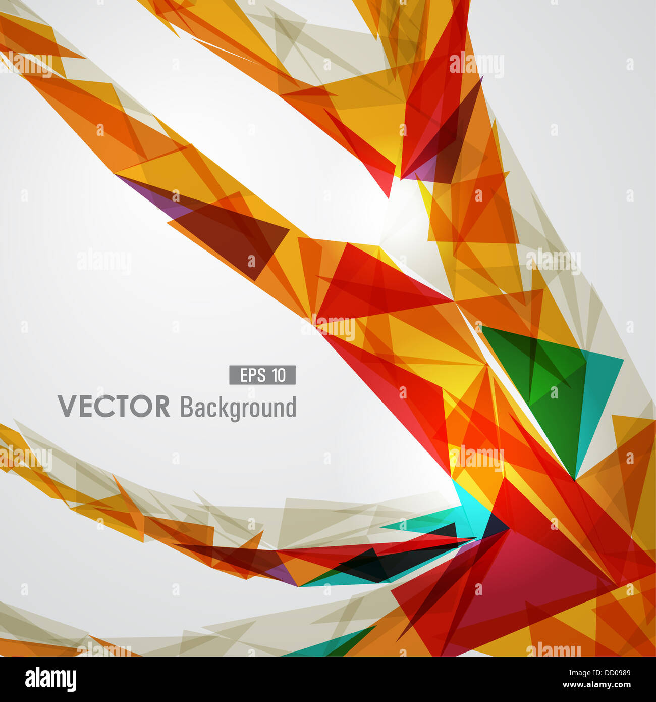 Trendy colorful transparent triangles abstract background illustration ...