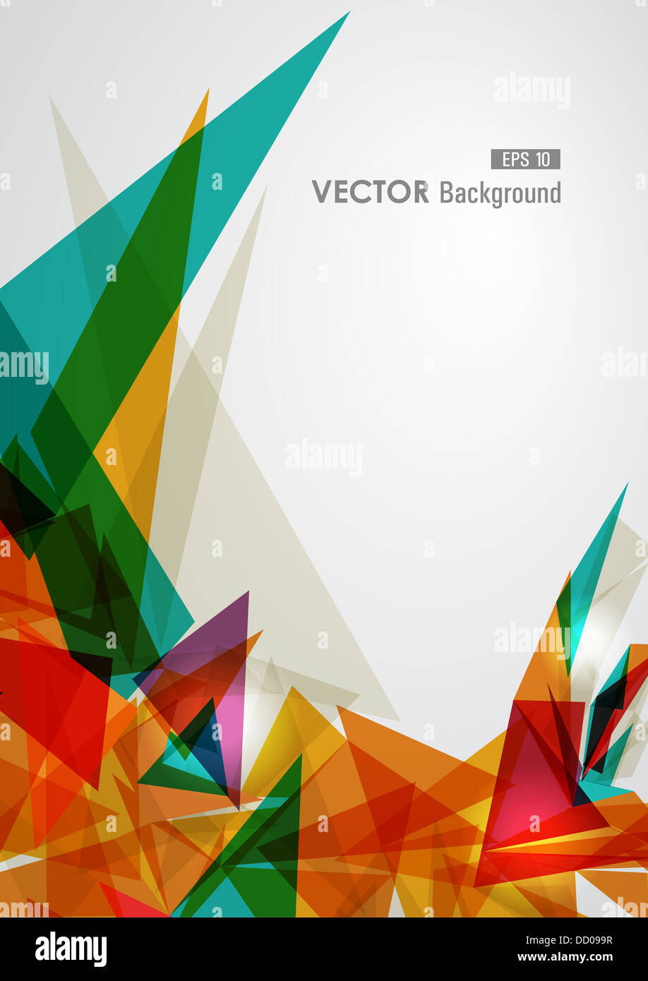 Trendy colorful transparent triangles abstract background illustration. EPS10 vector with ...