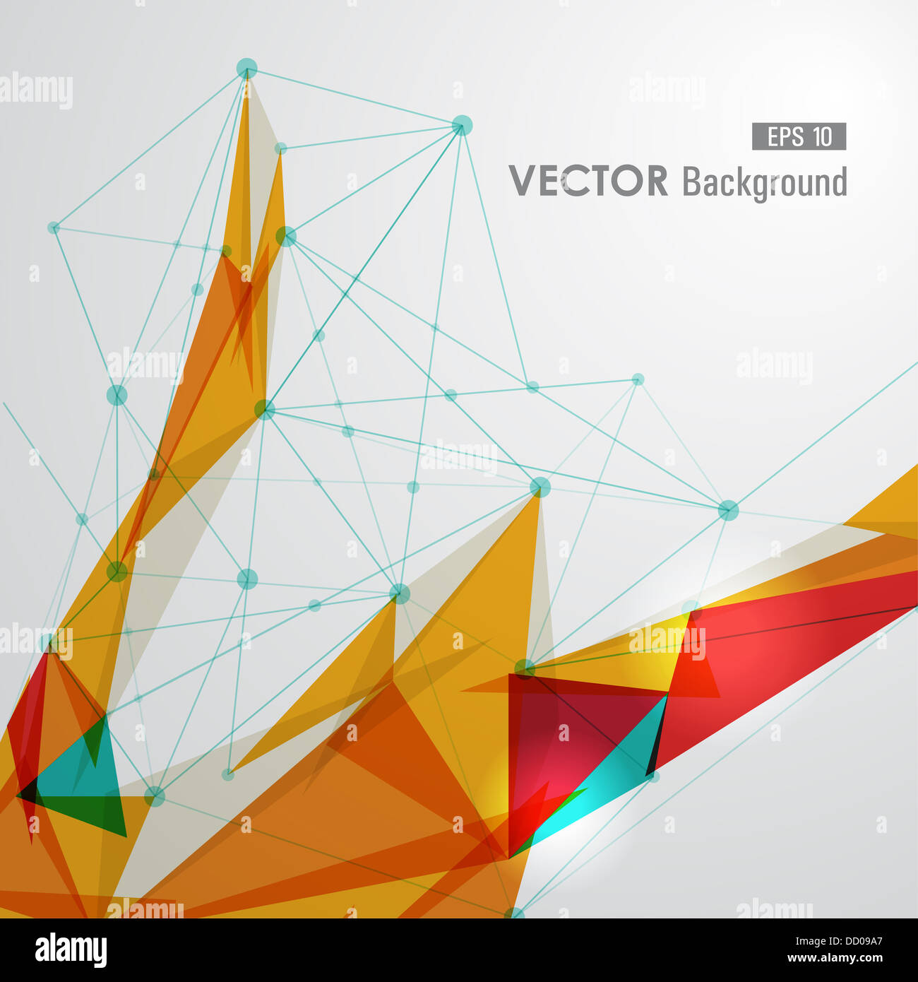 Trendy colorful transparent triangles abstract background illustration. EPS10 vector with ...